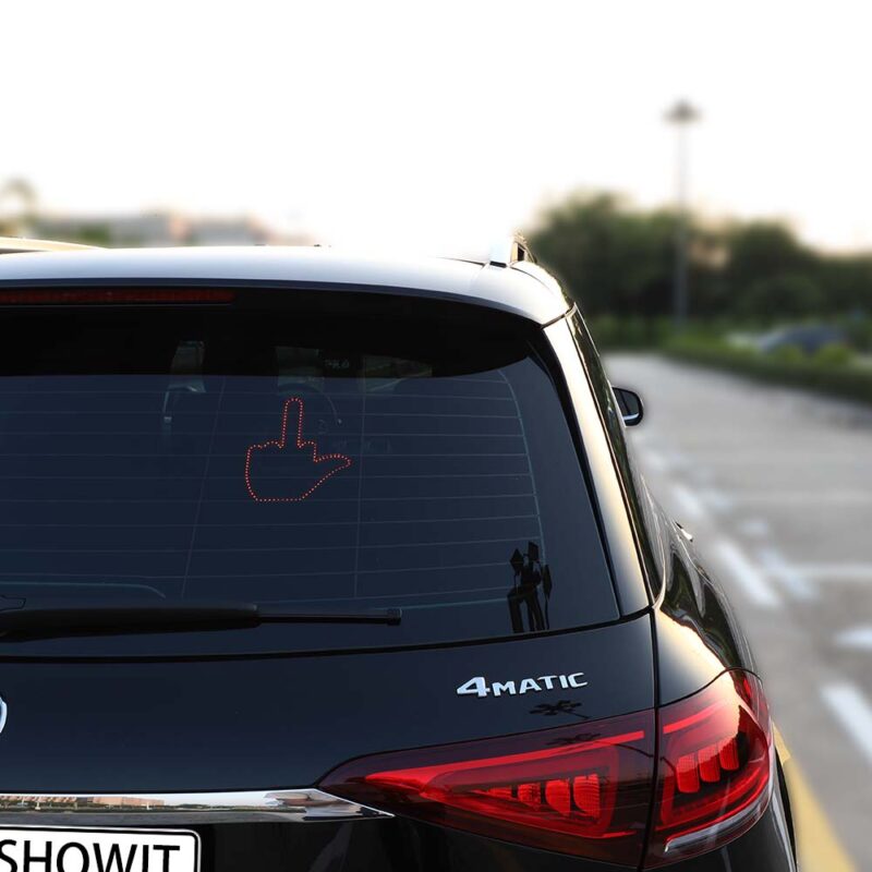 Geshowit Car Middle Finger Light - Best Car Accessory For Men and Women