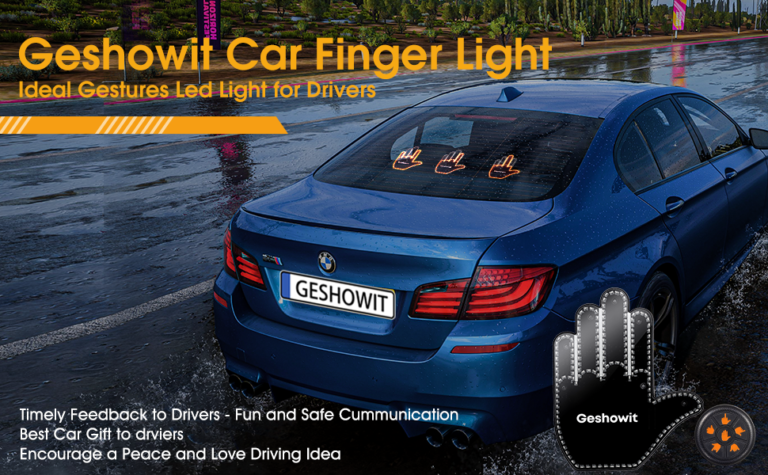 Geshowit Car Middle Finger Light - Best Car Accessory For Men and Women